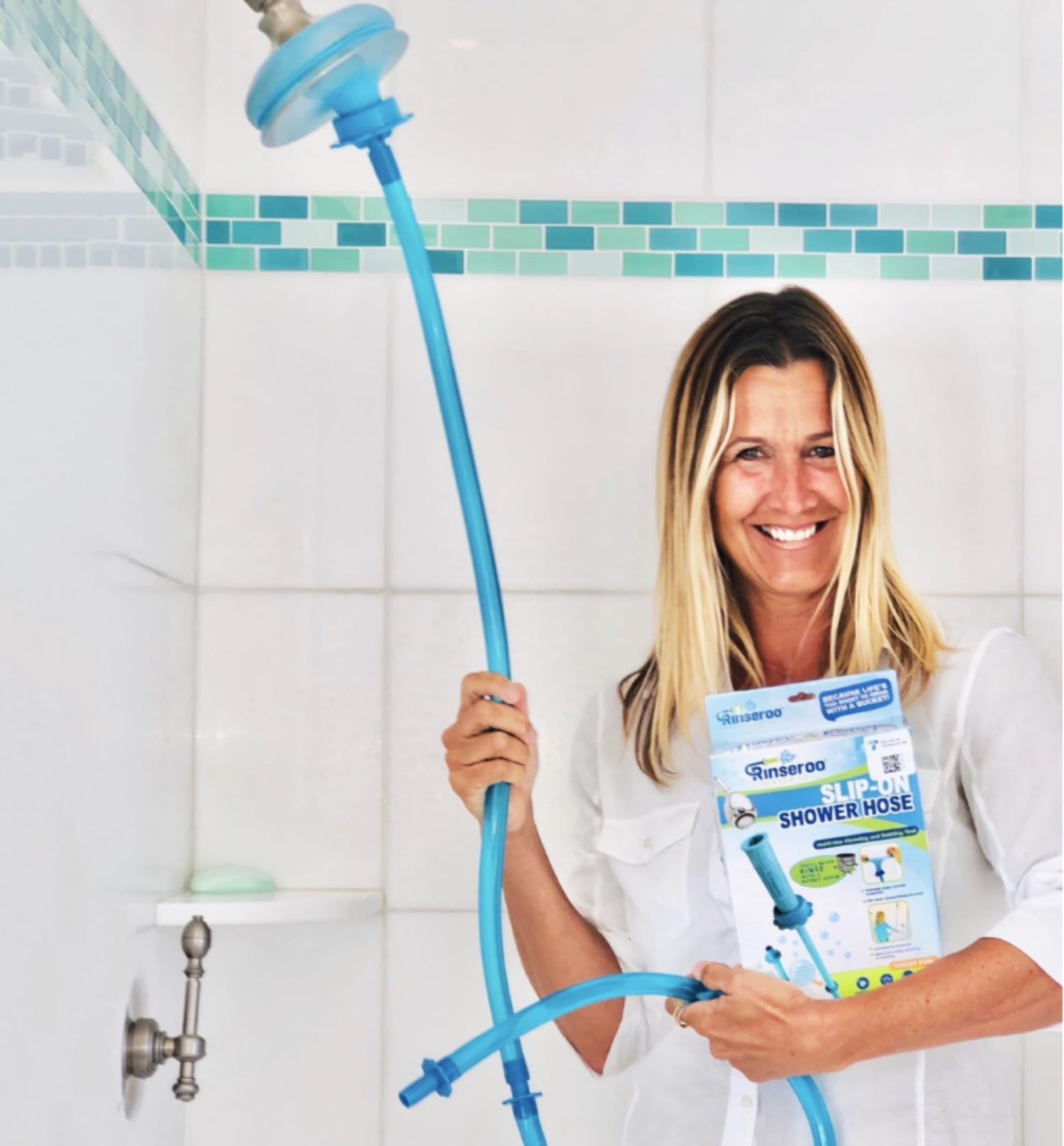 Rinseroo XL Portable Handheld 6Ft. Slip-on Showerhead and Sink Sprayer ...