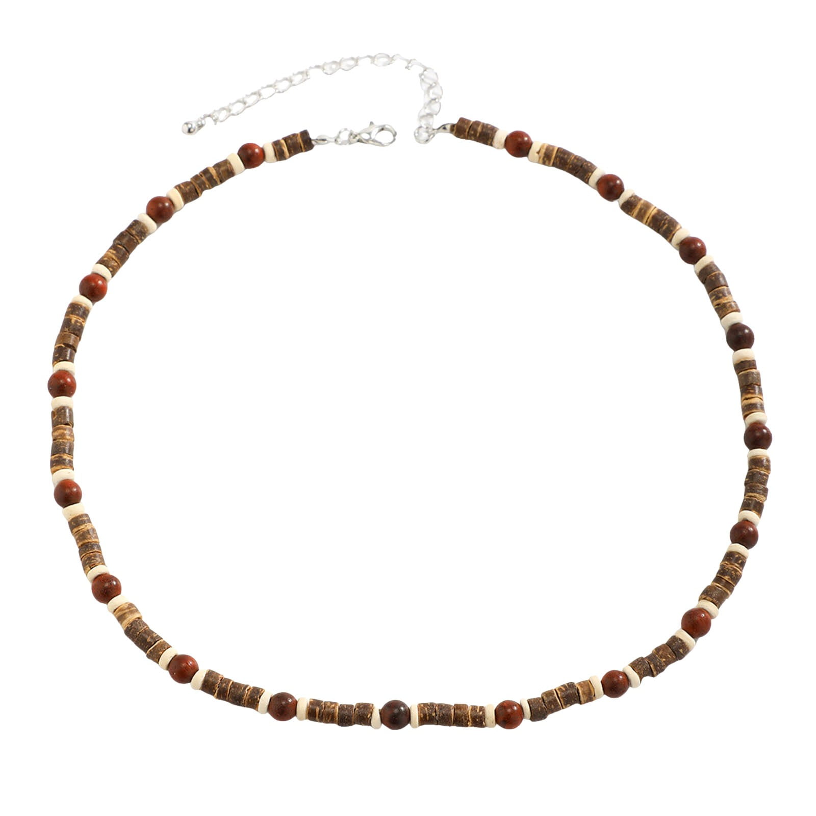 Rinsvye Bohemian Style Wood Beads Folding Heart Necklace Necklace Men'S ...