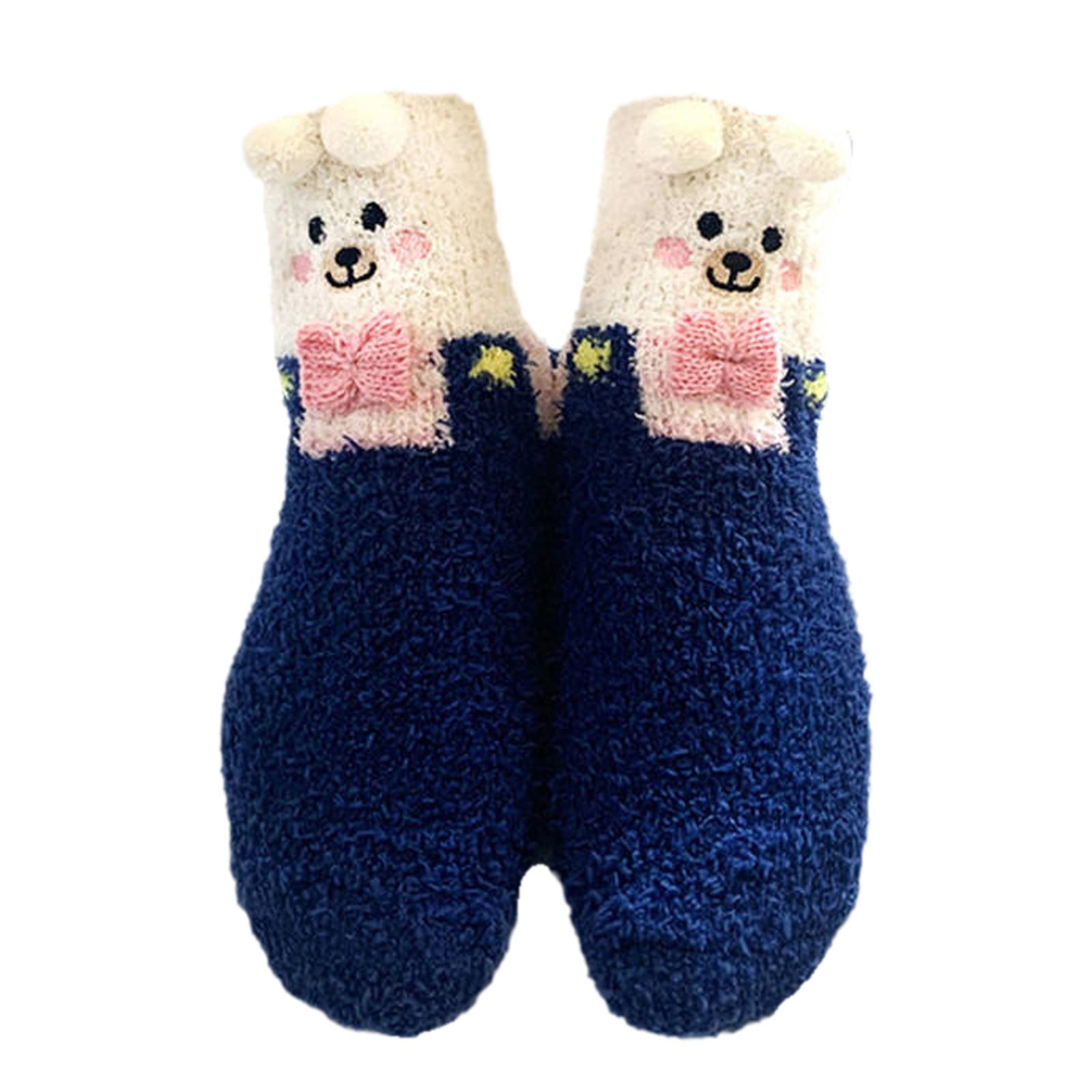 Rinsvye Coral Velvet Socks Christmas Thigh High Garter Belt Ball Gift ...