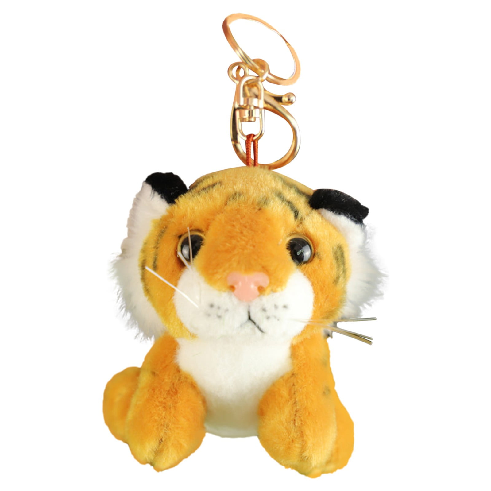 Rinsvye Plush Keyring Stuffed Animal Women Key Ring Tiger Toy Soft ...