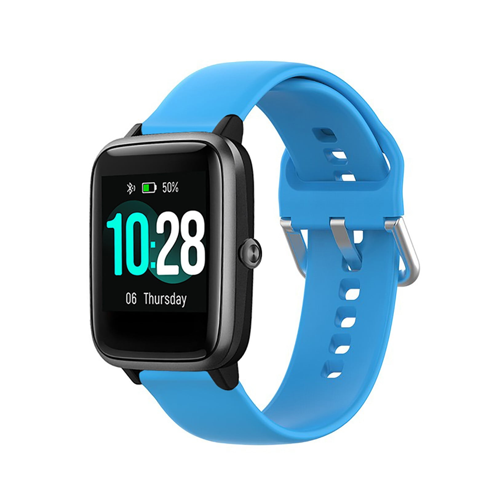 Rinsvye 2024 Solid Color Wristwatch Silicone Sports Sweat Proof Atomic ...