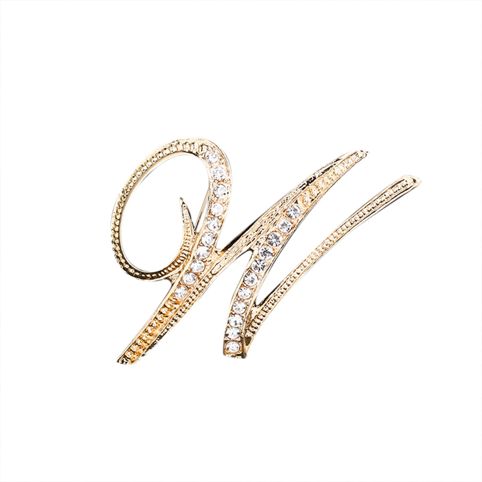 Rinsvye Temperament Elegant 26 Initial Brooch Initial Rhinestone Brooch ...