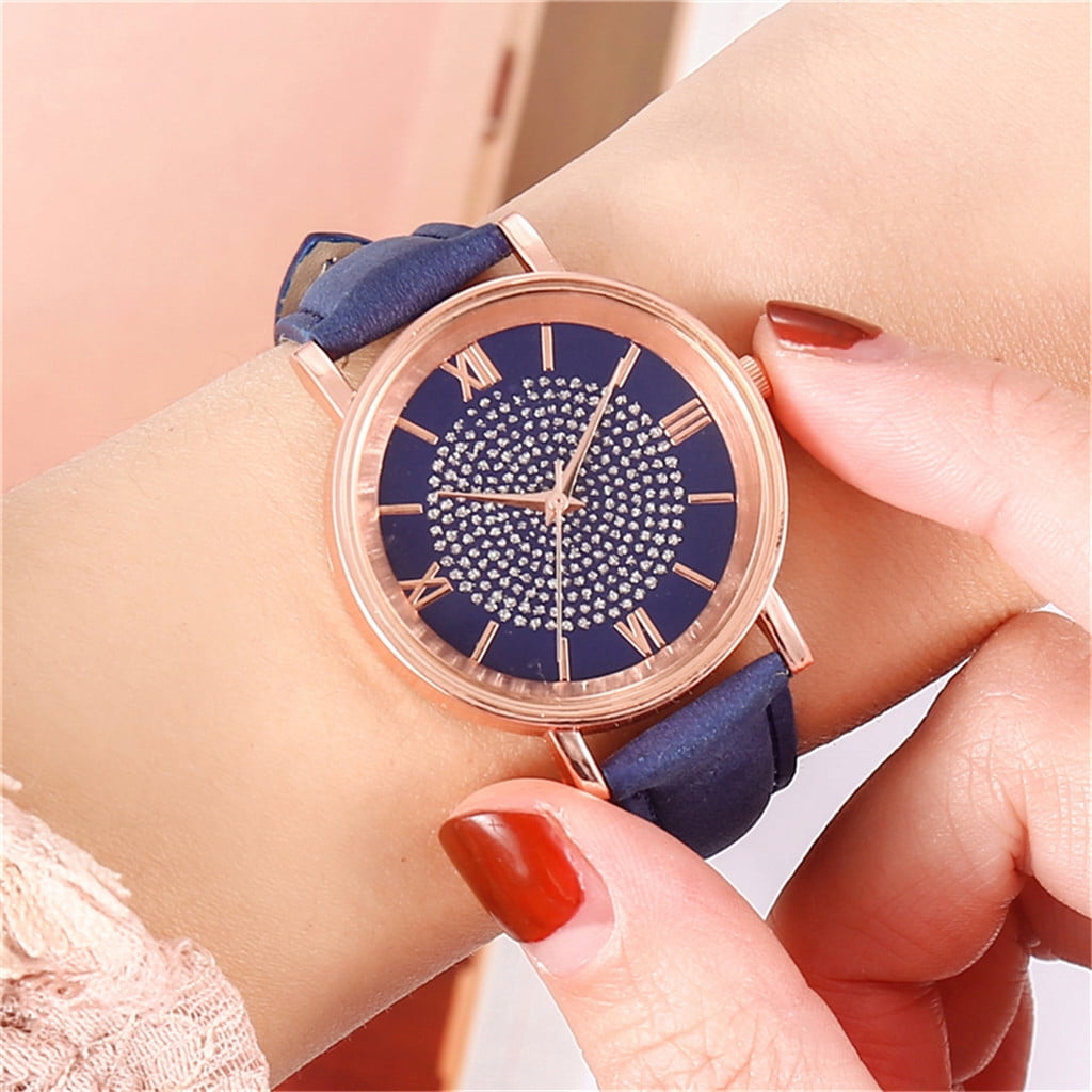Rinsvye Watches Quartz Watch Stainless Steel Dial Casual Bracele Watch ...