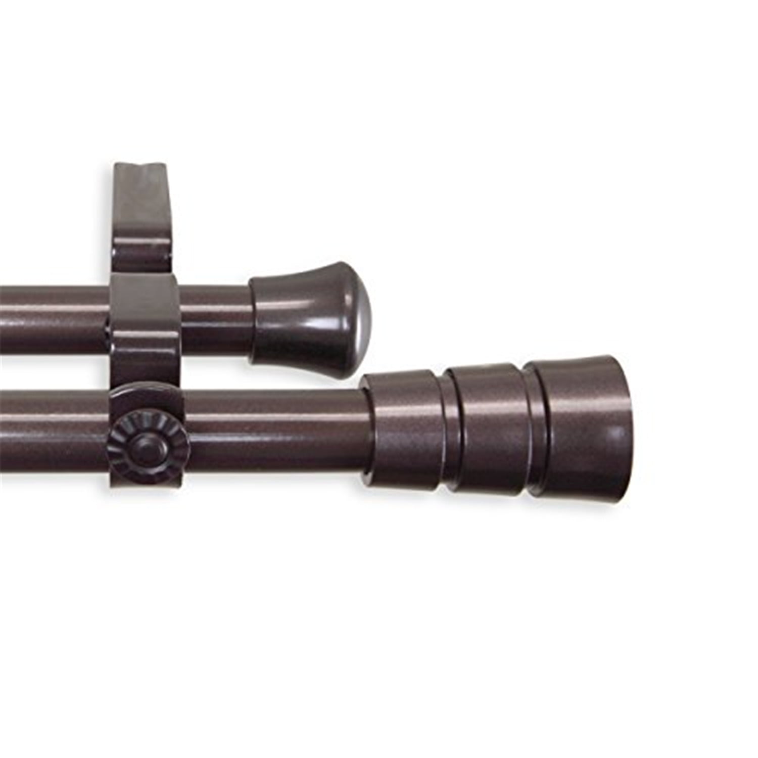 Rio 13/16" Double Curtain Rod-Color:Cocoa,Size:28-48" - Walmart.com