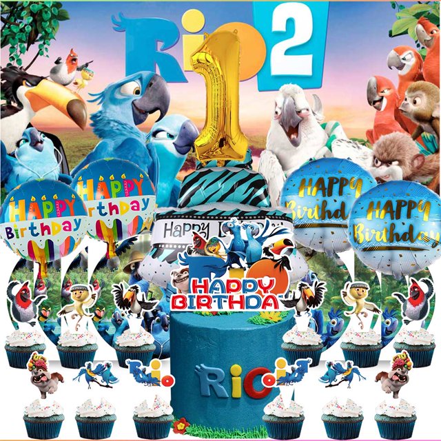 Rio 1st Tableware Balloons Cake Toppers Backdrop Banner Supplies Party ...