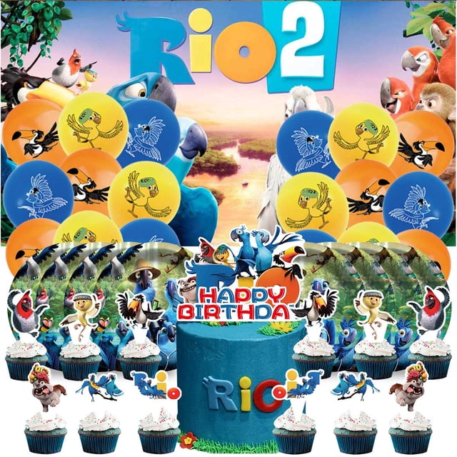 Rio Balloons Party Supplies Decor Tableware Birthday Cake Topper ...