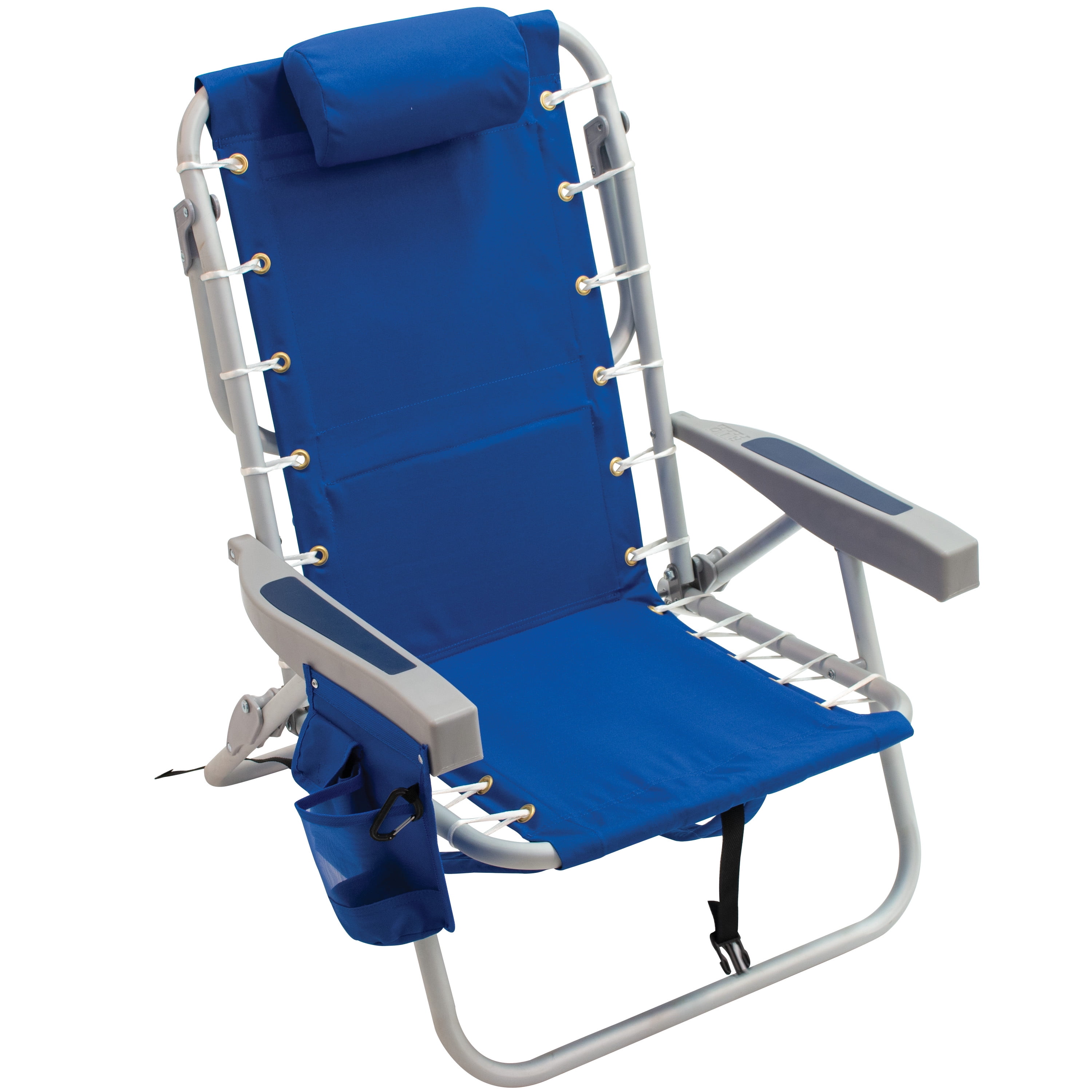Rio Beach Deluxe 5-Position Lace-Up Folding Backpack Beach Chair, Ocean ...