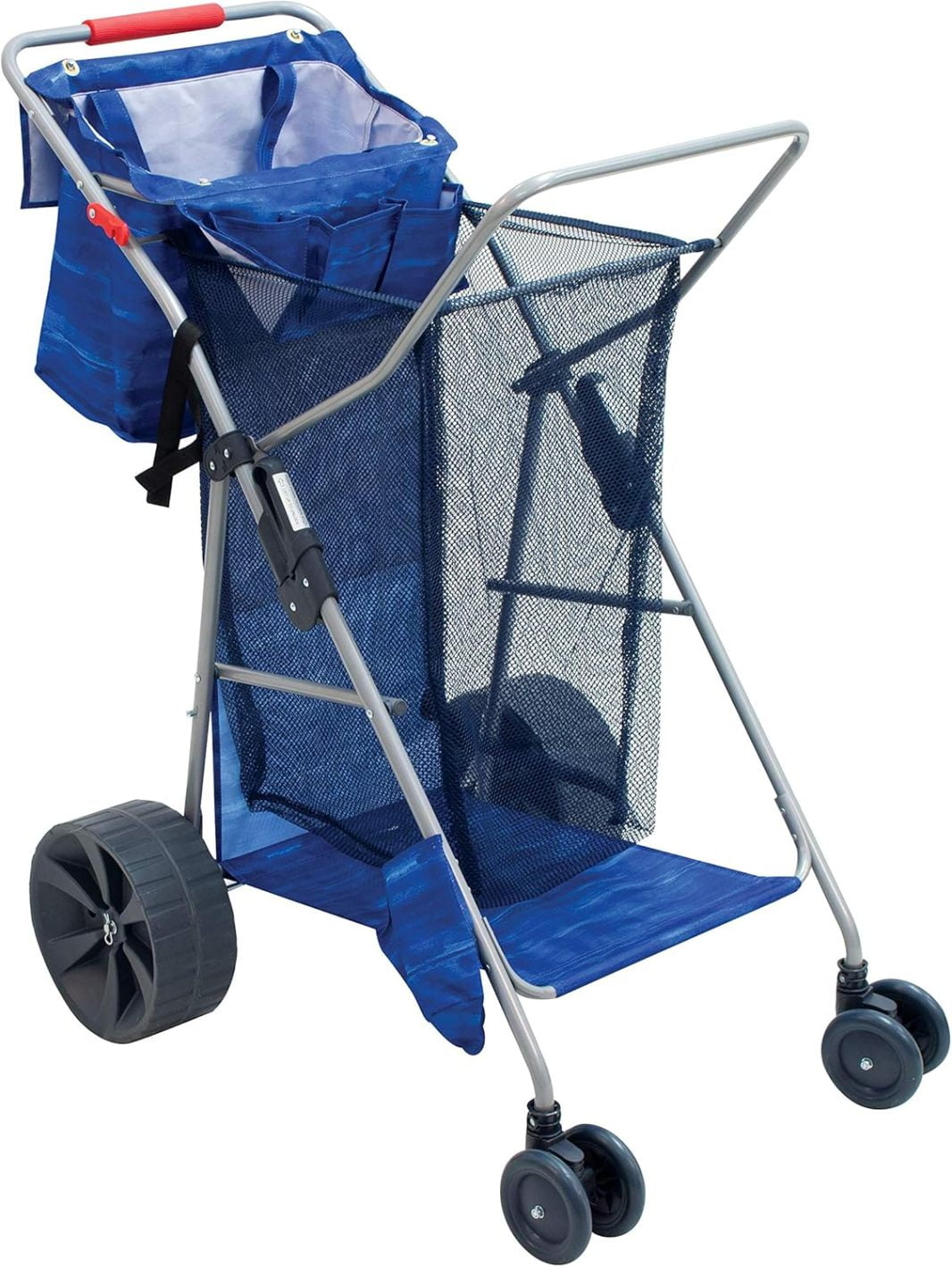 Rio Beach Wonder Wheeler Deluxe Utility, Lawn, and Beach Foldable Cart ...