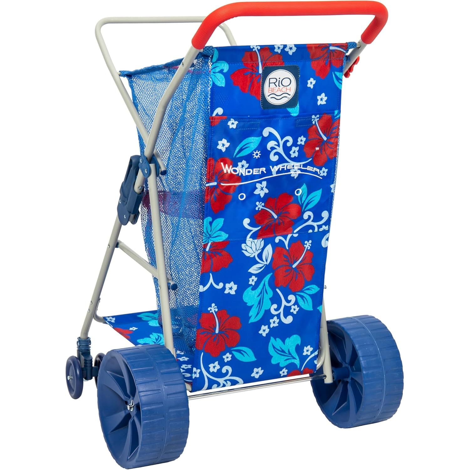 Rio Beach Wonder Wheeler II Wide Utility, Lawn, and Beach Foldable Cart ...