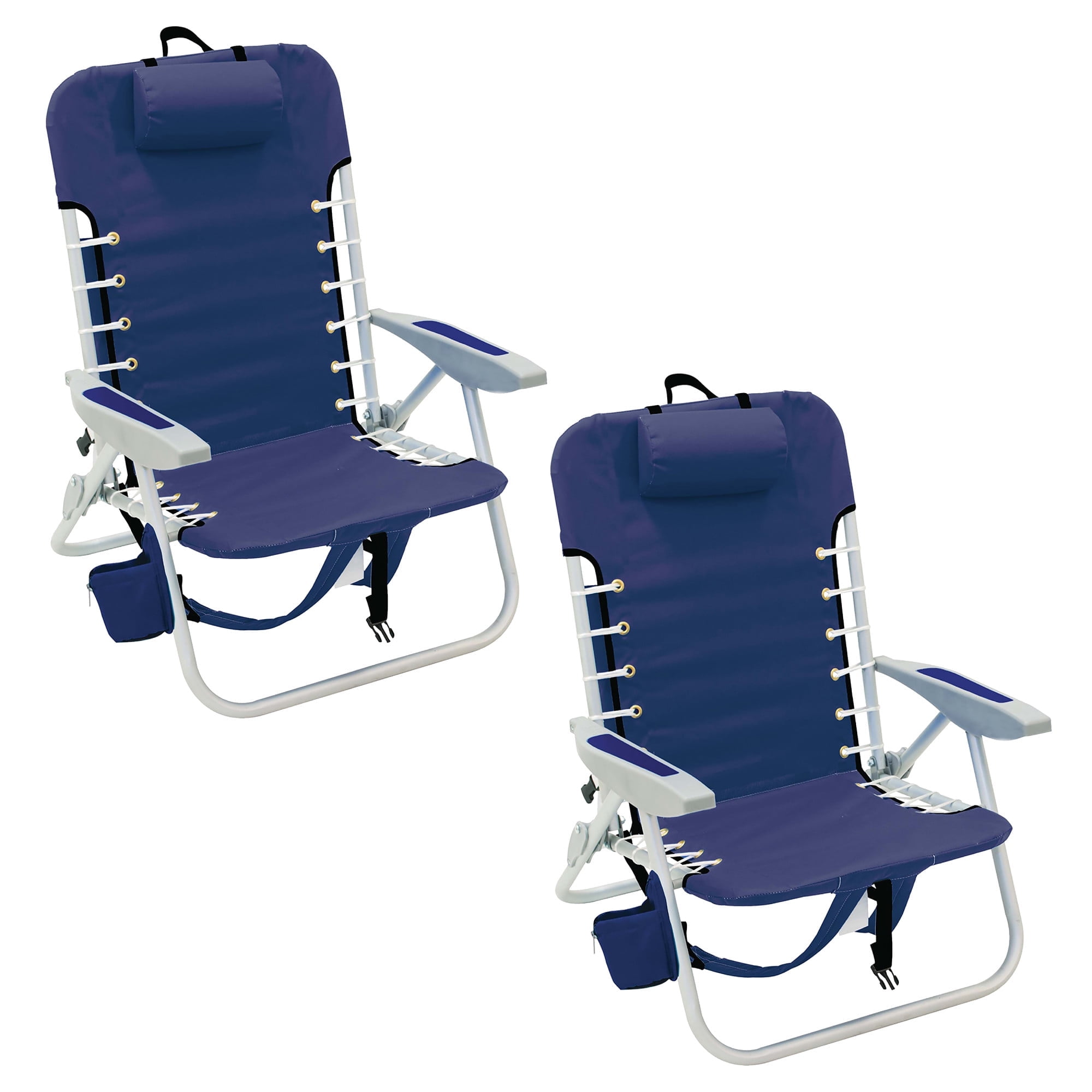 Rio Brands 2-Pack 4-Position Backpack Lace-Up Suspension Folding Beach ...