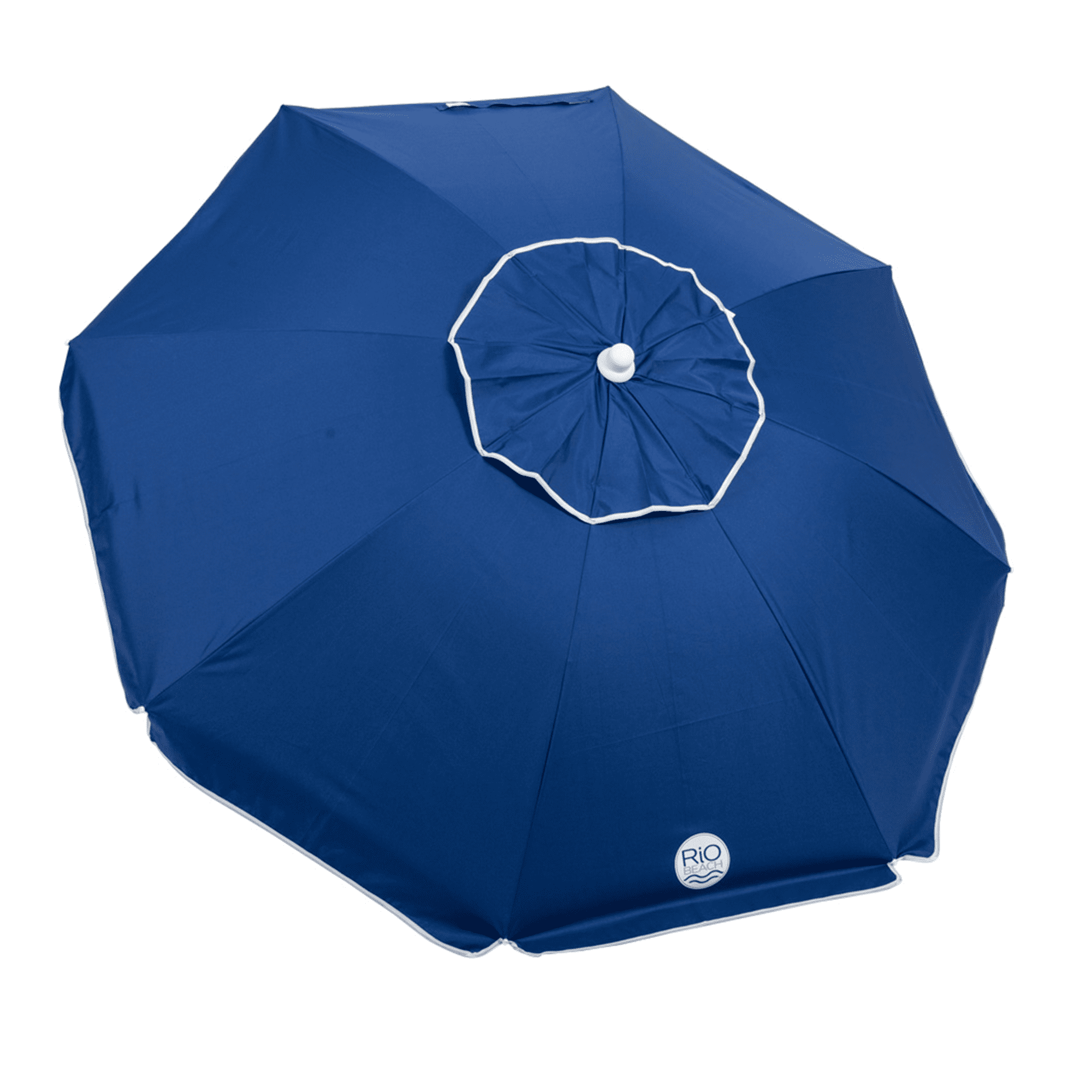 Rio Brands 7' UPF 50+ Beach Umbrella with Integrated Sand Anchor, Blue ...