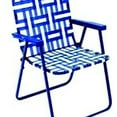Rio Brands Blue & White Polyester Web Steel Frame Folding Chair BY055 ...