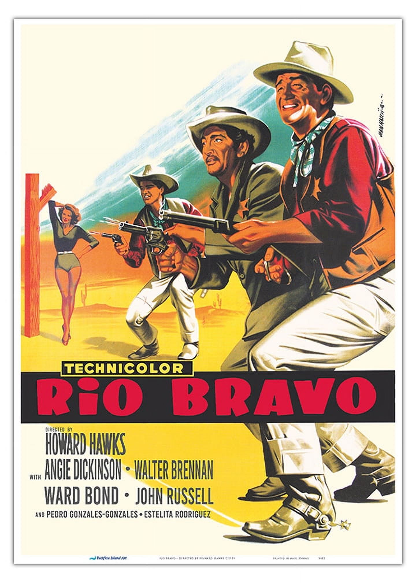 Rio Bravo - Directed by Howard Hawks - Vintage Film Movie Poster c.1959 ...