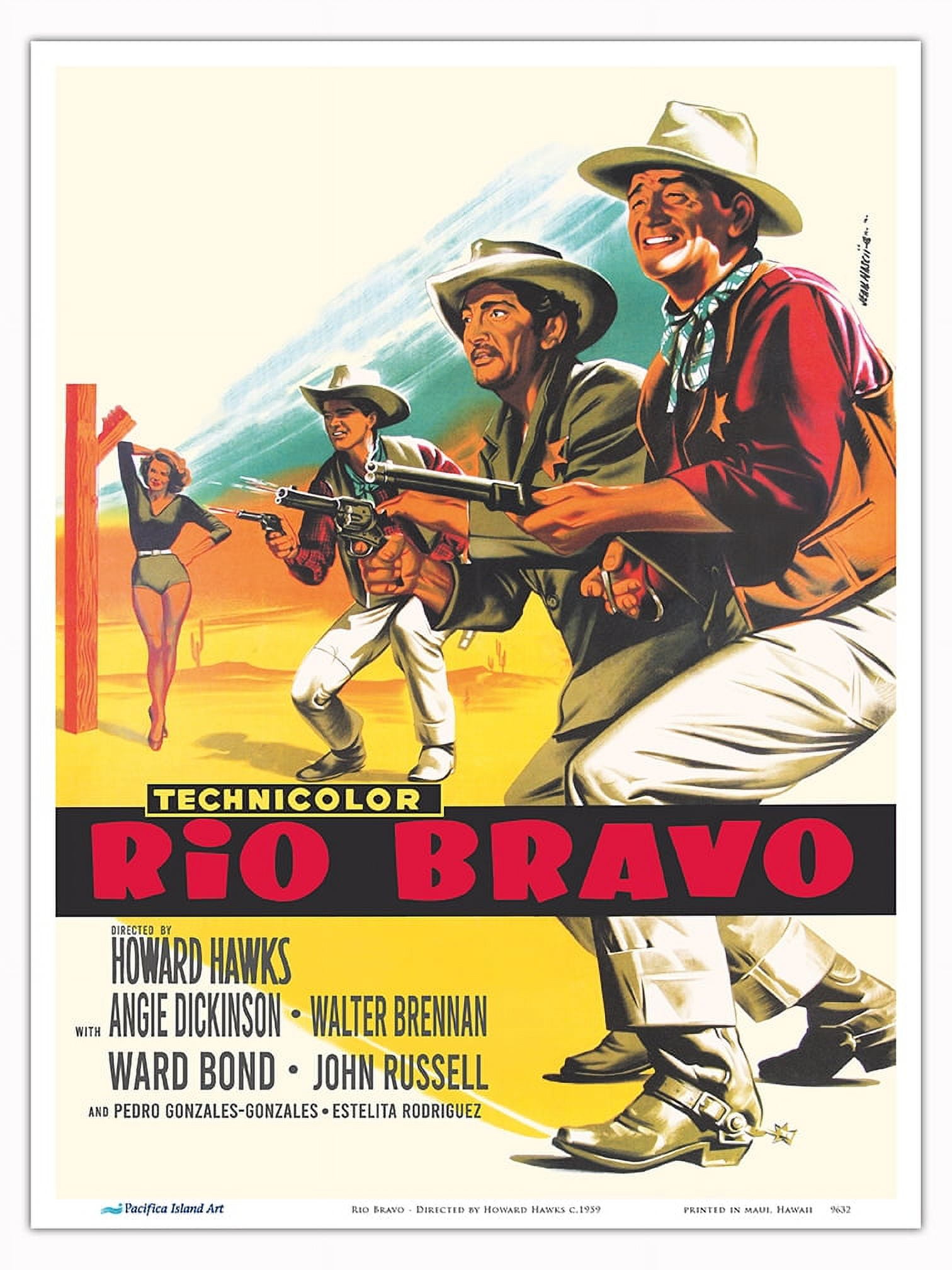 Rio Bravo - Directed by Howard Hawks - Vintage Film Movie Poster c.1959 ...