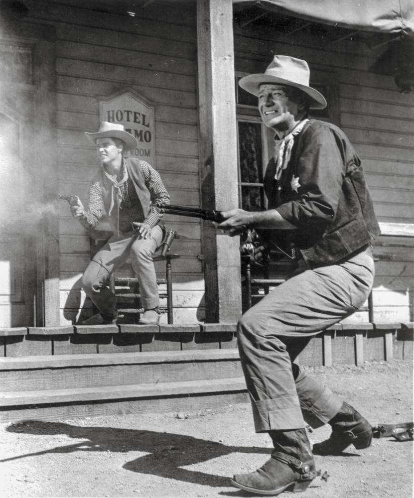 Rio Bravo Gun Fight Scene in Black And White Photo Print (24 x 30 ...
