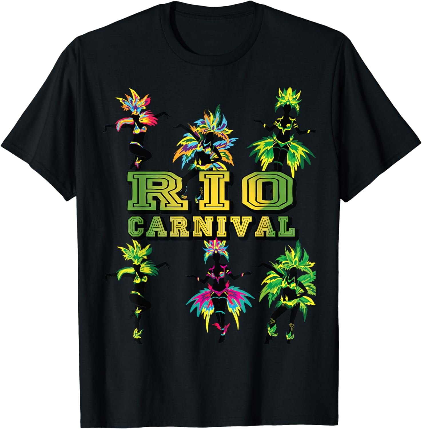 Rio Carnival Dance Brazil Rio de Janeiro Souvenir T-Shirt - Walmart.com