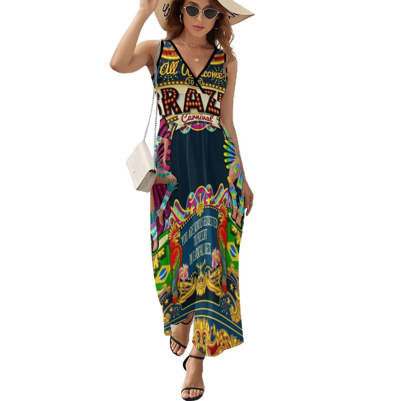 Rio Carnival Poster Theme Brazil Carnaval Mask Show Parade Sleeveless ...