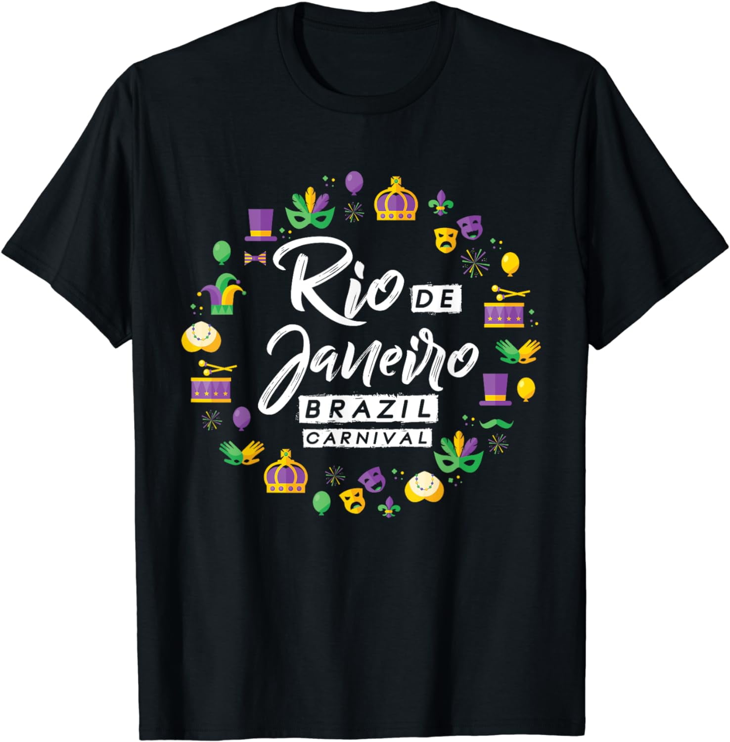 Rio Carnival Rio de Janeiro Celebration in Brazil T-Shirt - Walmart.com
