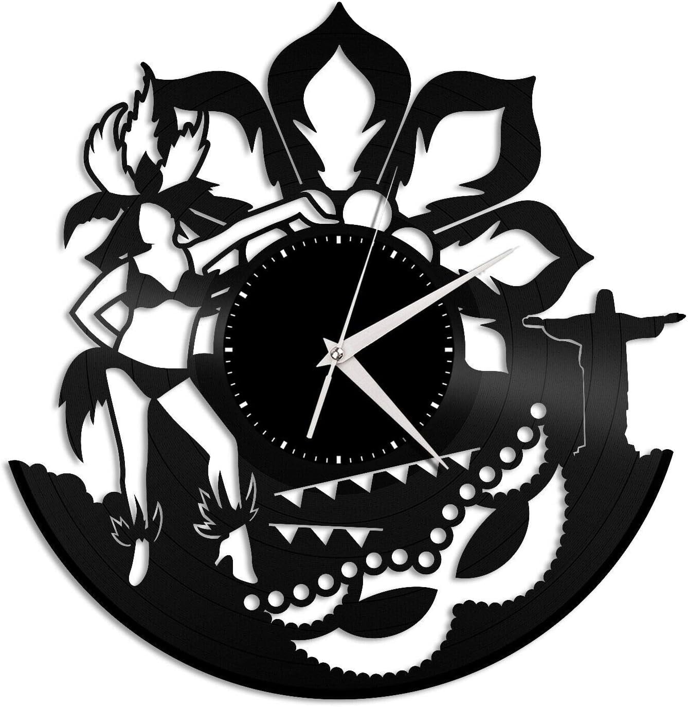 Rio Carnival Vinyl Wall Clock,Vinyl Record Clock Wall Art Black ...