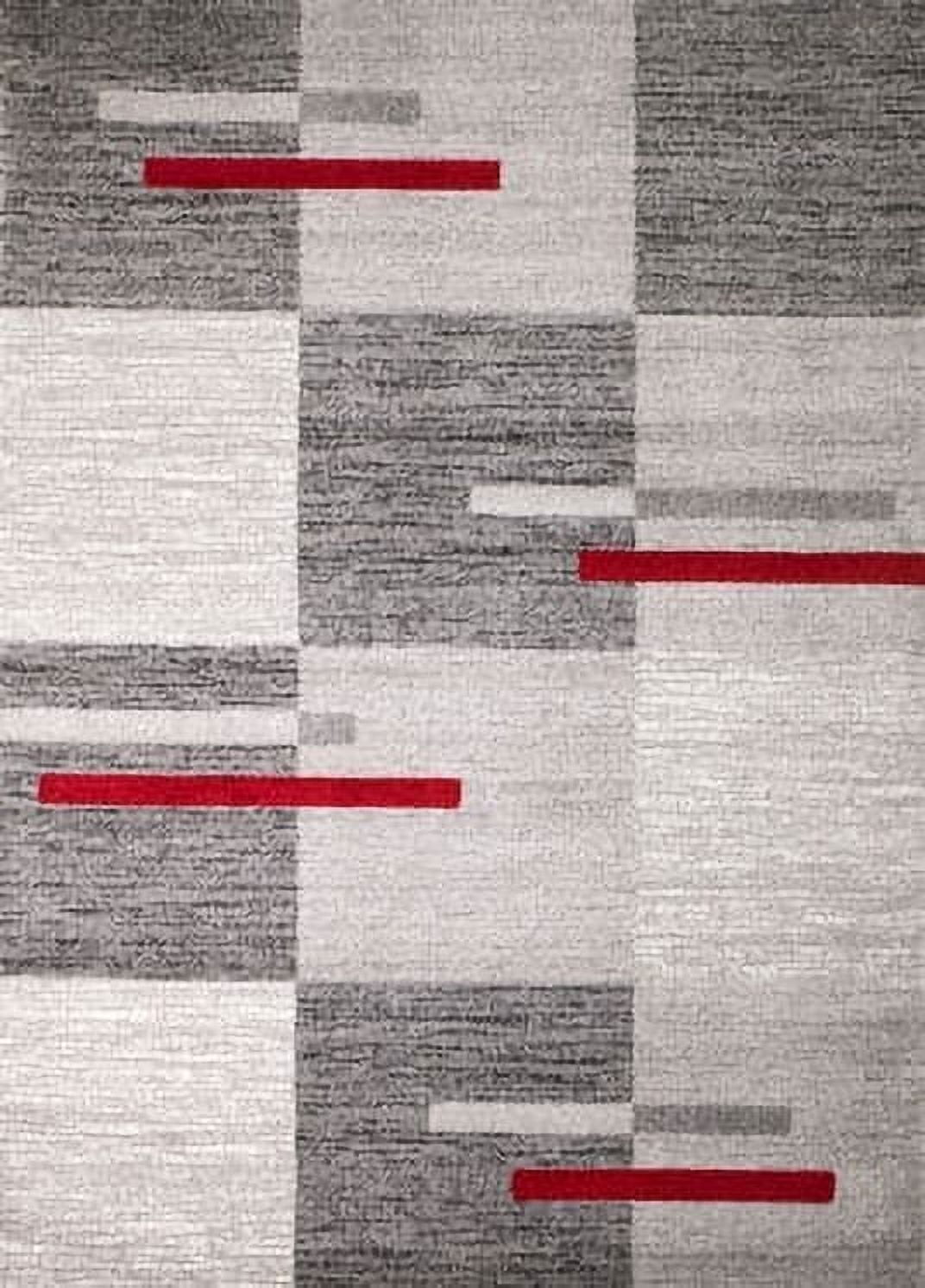 Rio Collection - Gray Geometric Boxed Retro Design Premium Area Rug by ...