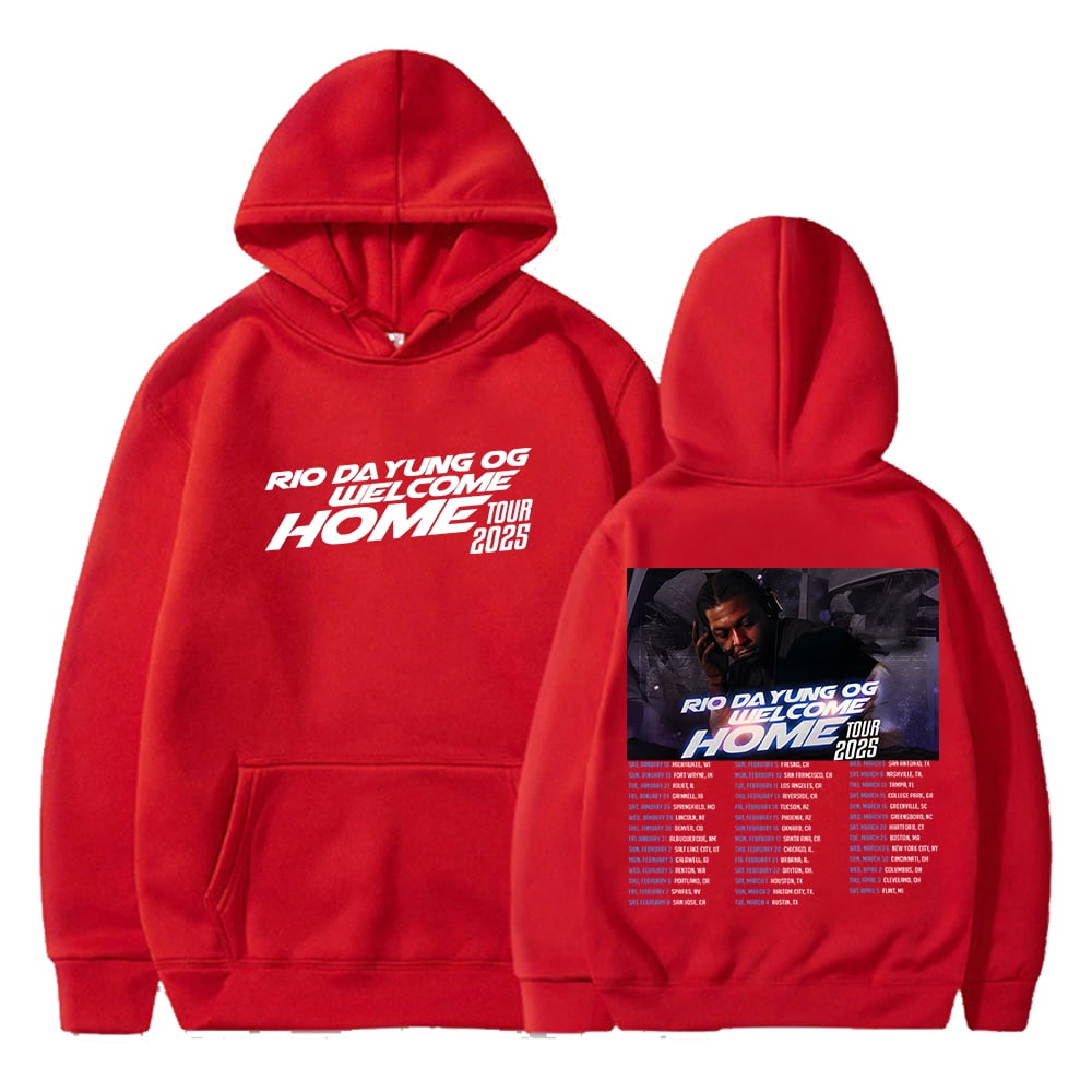 Rio Da Yung Og Welcome Home Tour 2025 Hoodie Long Sleeve Streetwear ...