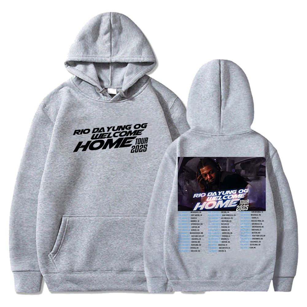 Rio Da Yung Og Welcome Home Tour 2025 Hoodie Long Sleeve Streetwear ...