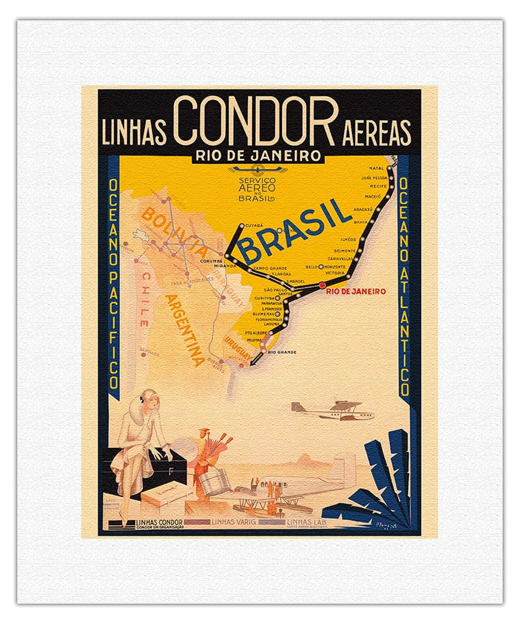Rio De Janeiro Brazil - Air Routes in Brazil - Condor Varig Airline ...