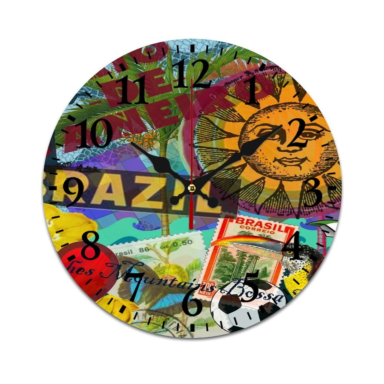 Rio De Janeiro Brazil Impanema Copacabana Wall Clock Modern Design ...