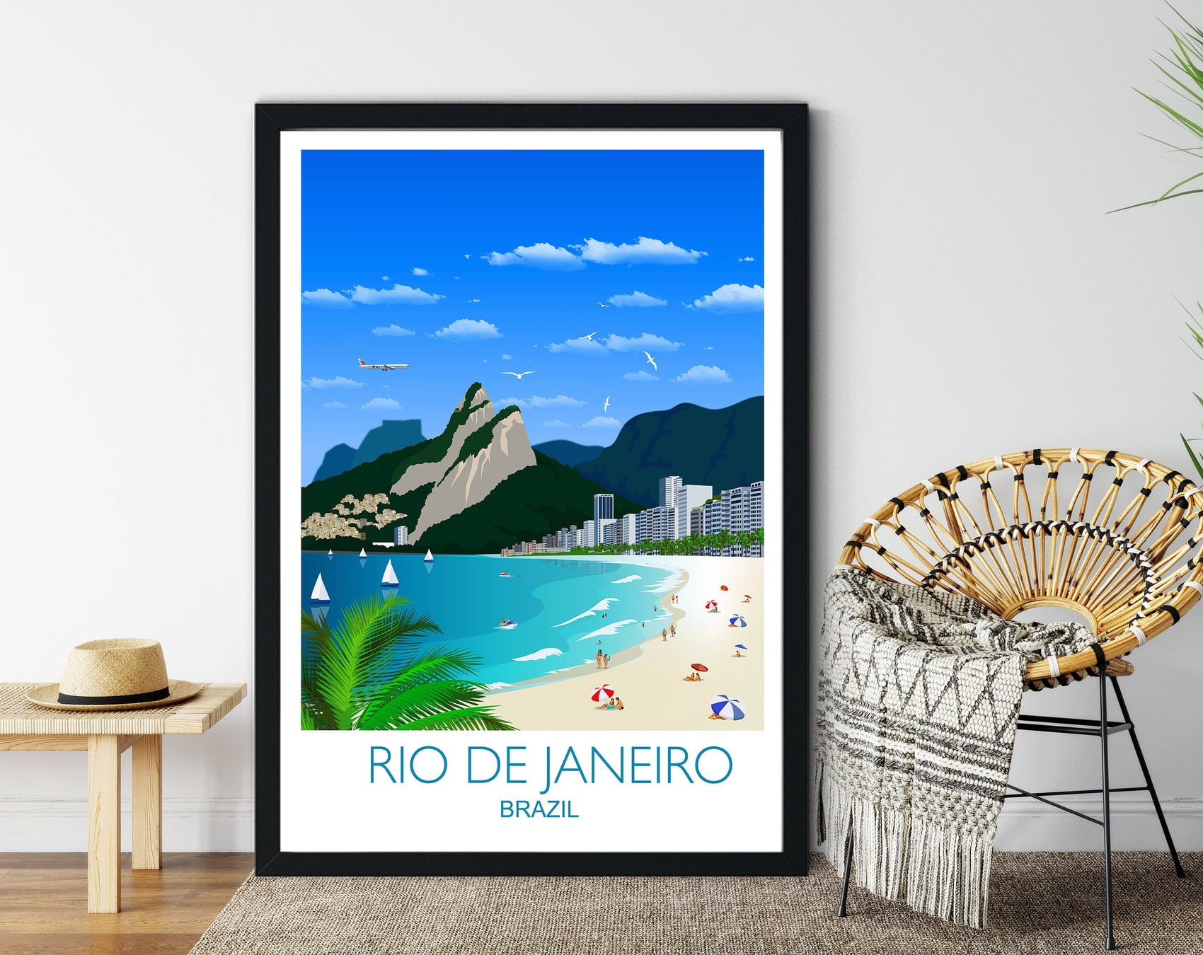 Rio De Janeiro Travel Print, Travel Poster of Rio De Janeiro, Rio ...