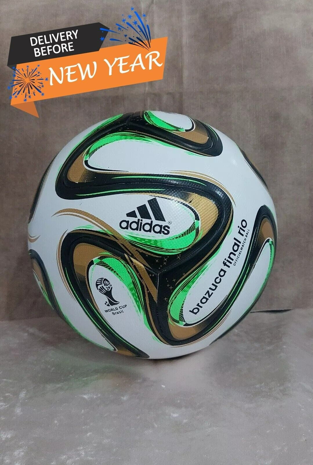 Rio Final Brazuca Football Soccer Ball Size 5 Thermal bonded - Walmart.com