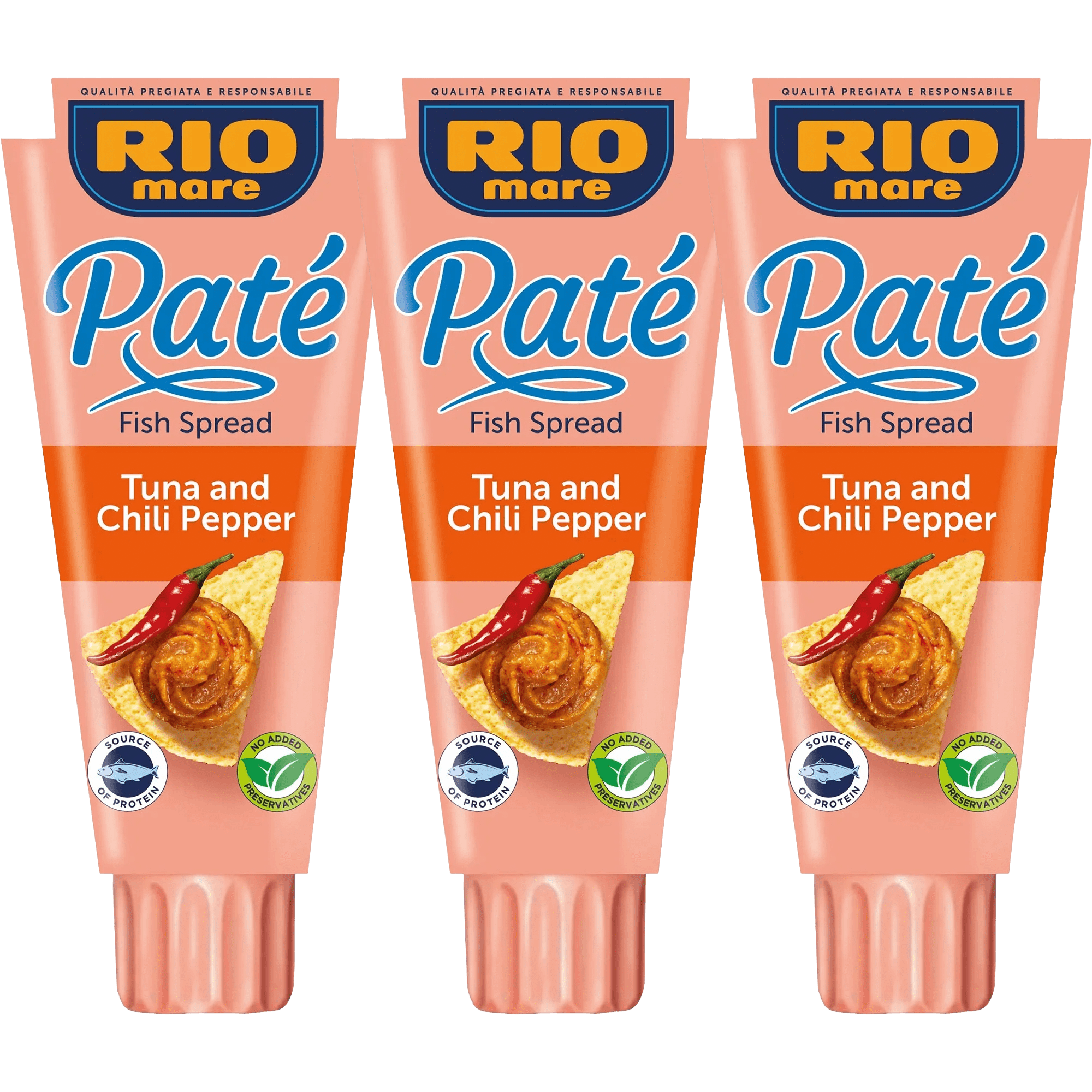 Rio Mare pate sandwich spread TUNA & CHILI PEPERS -Pack of 3 tubes/ 3 x ...