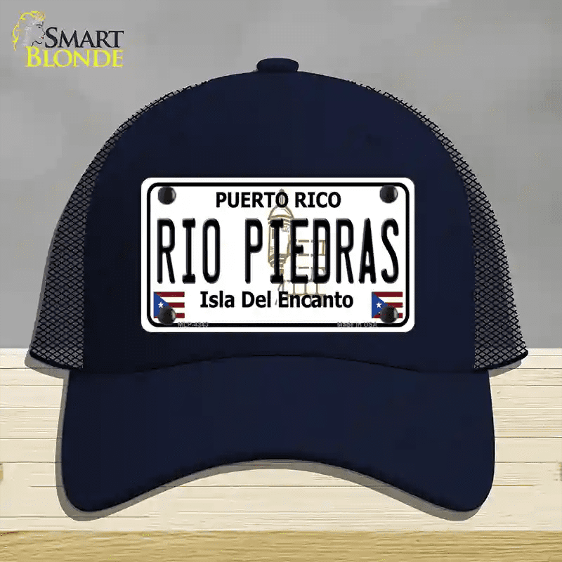 Rio Piedra Puerto Rico Novelty License Plate Hat Mesh Navy - Walmart.com