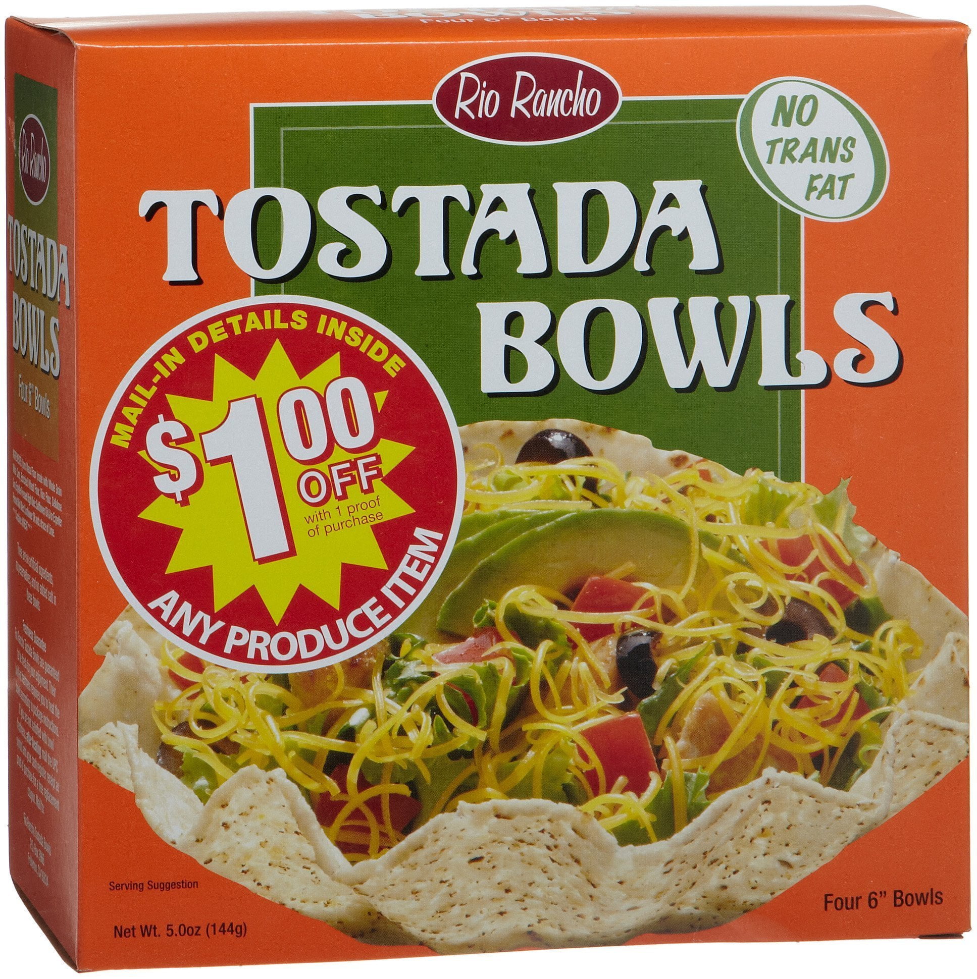 Rio Rancho Crunchy 6-Inch Tostada Bowls, Ready to Eat Tortilla Shells ...