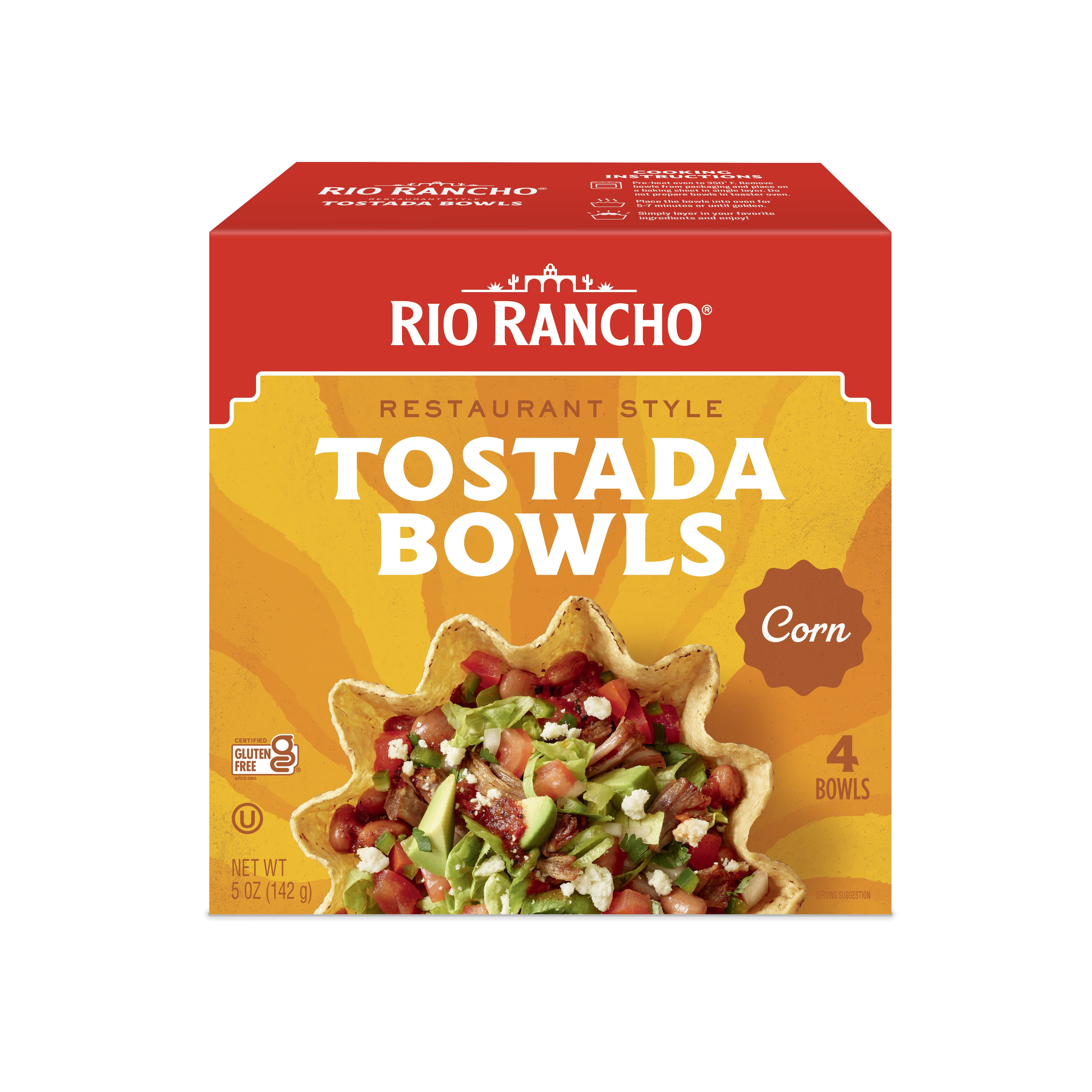 Rio Rancho Tostada Bowls Gluten Free Restaurant-Style Multigrain Corn ...