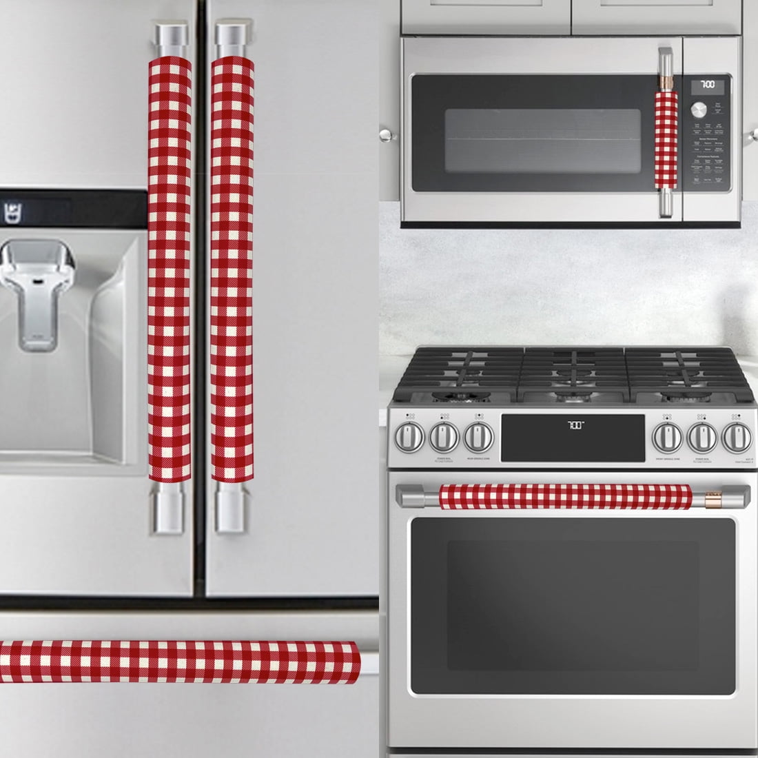 Rio Salto 5-Piece Red Fridge Handle Covers, Easy Clean, Adjustable ...