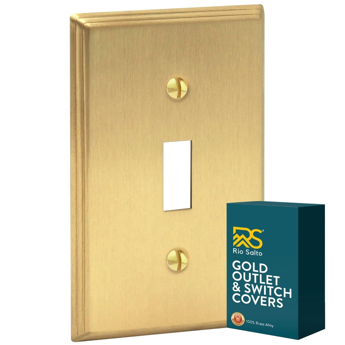 Rio Salto BRASS Deco Collection Midsize Metal Gold Toggle Light Switch ...