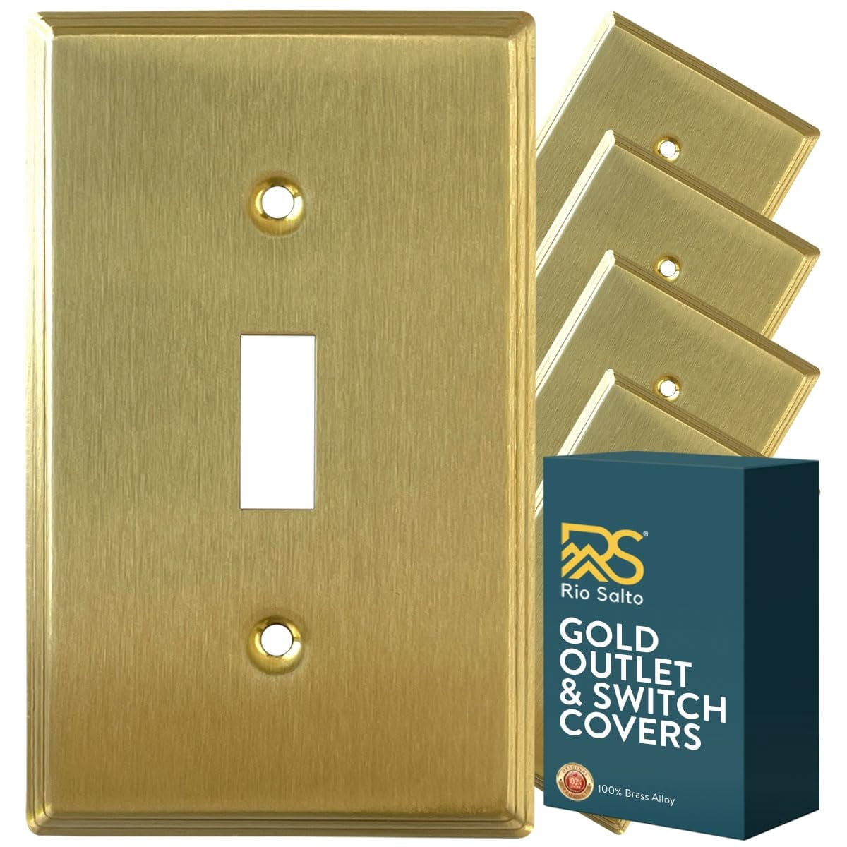 Rio Salto BRASS Deco Collection Standard Size Metal Gold Toggle Light ...