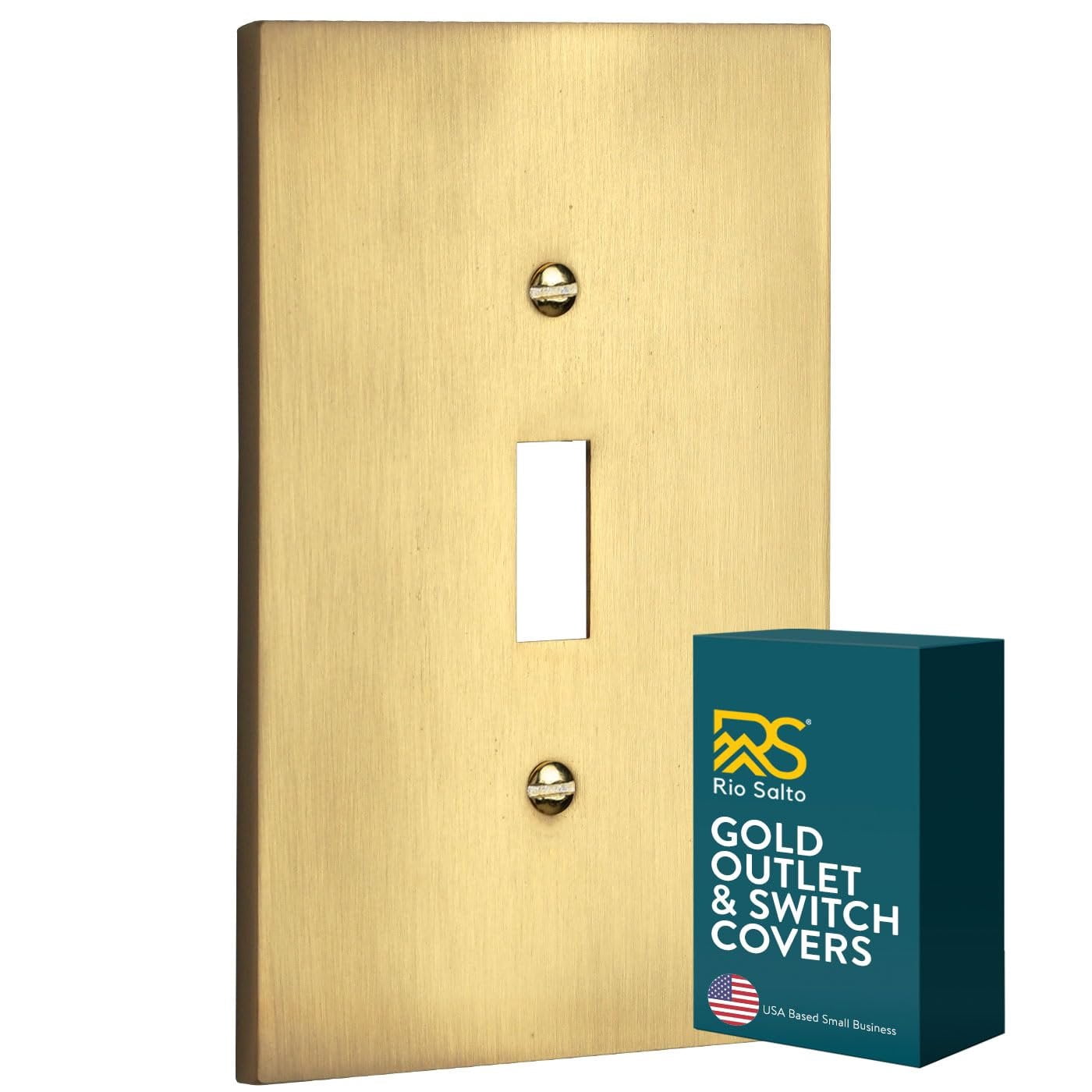 Rio Salto Forge Collection Brushed Brass Gold Toggle Light Switch Cover ...