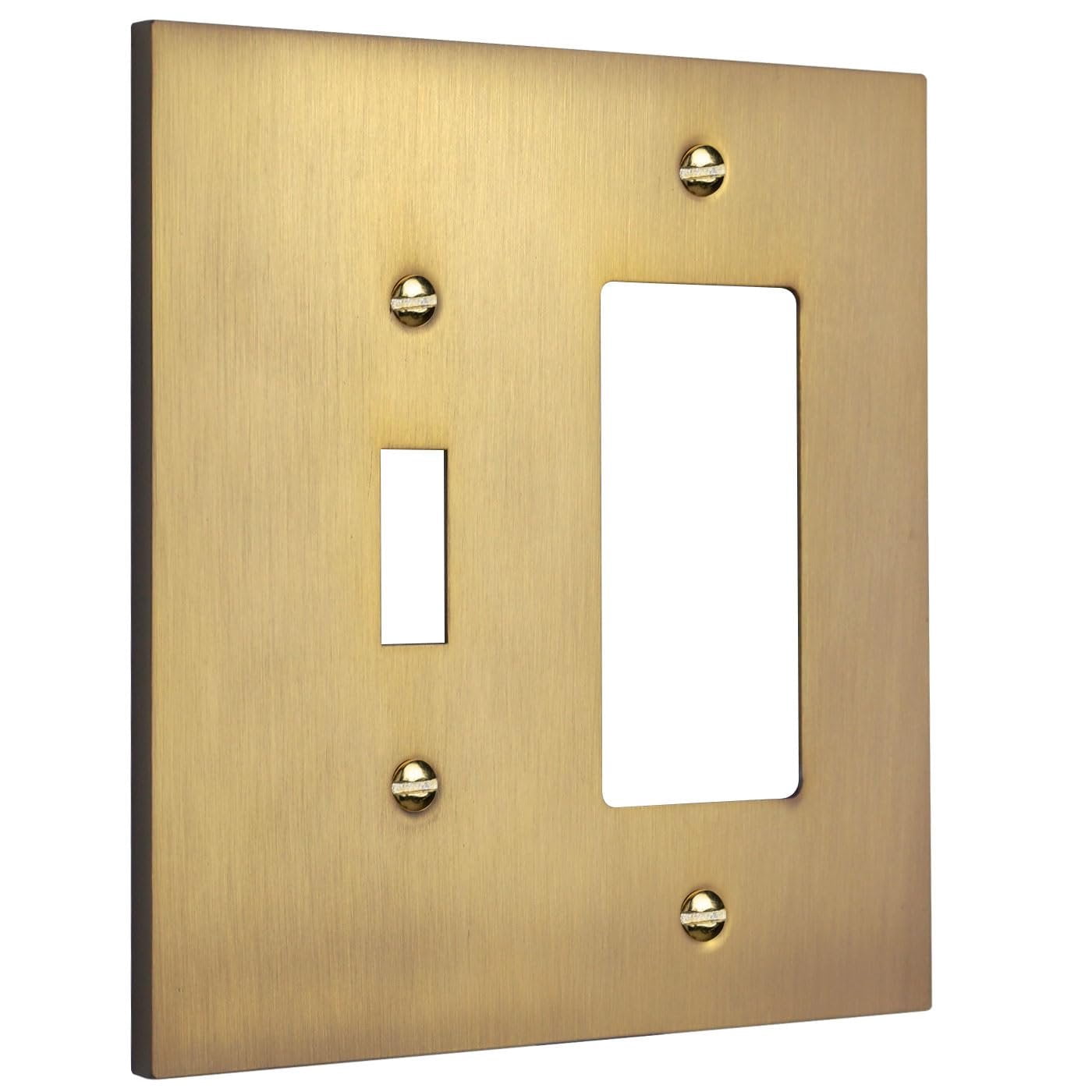 Rio Salto Forge Collection Toggle Rocker Combo Gold Metal Wall Plate ...