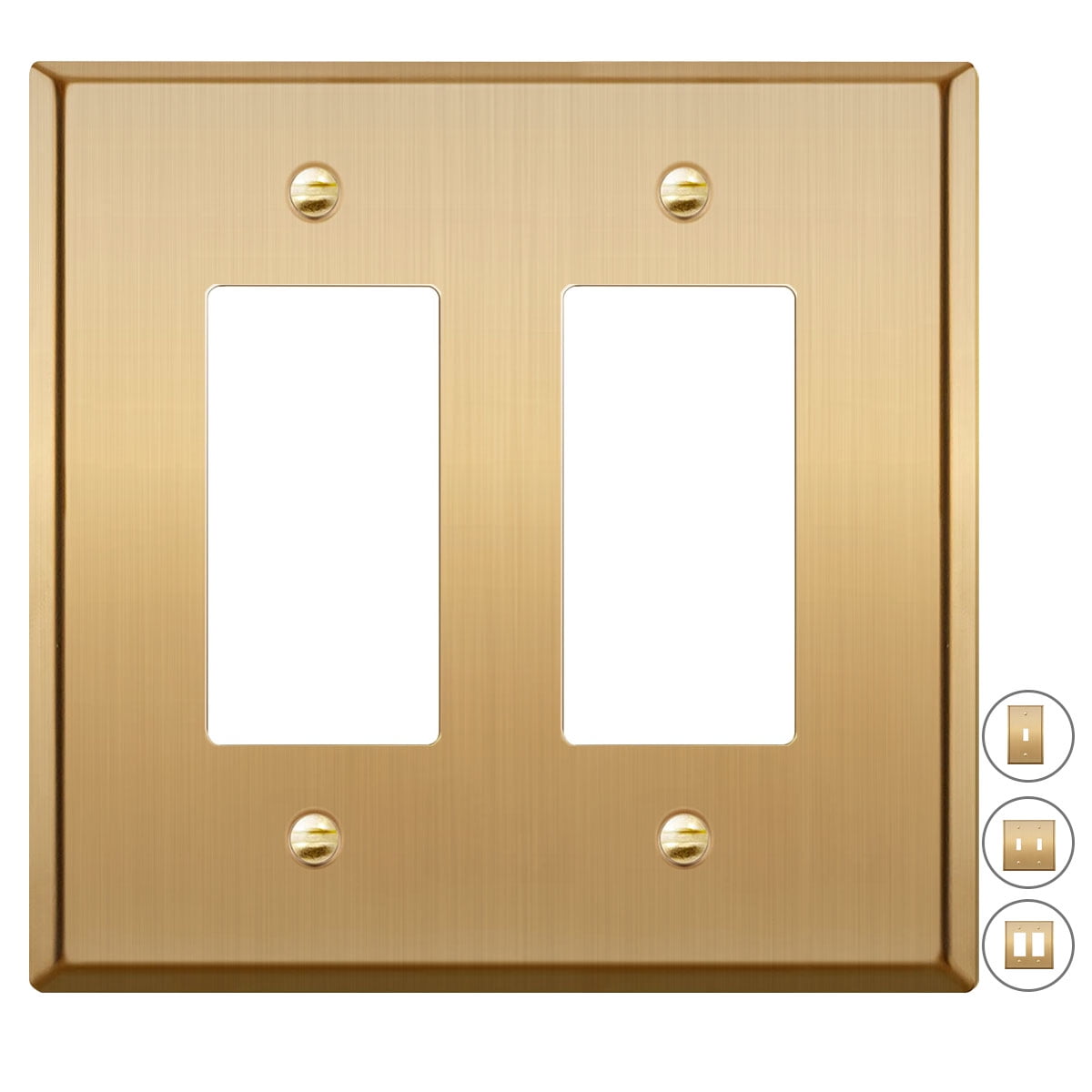 Rio Salto 2 Gang Standard Size Corrosion Resistant Metal Gold Double ...