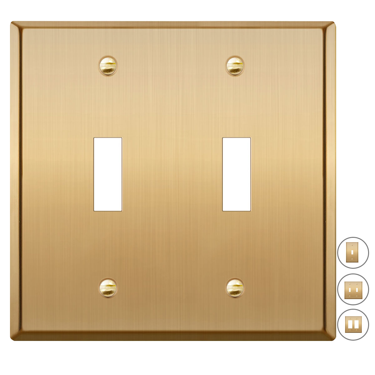 Franklin Brass Tile Double Switch Wall Plate in Dark Sand - Walmart.com