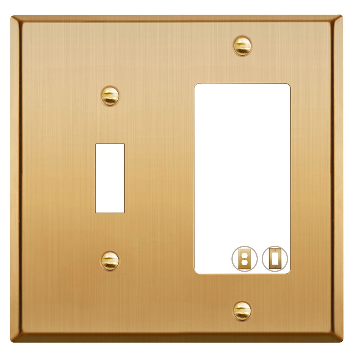 Rio Salto Metal Gold Light Switch Cover Wall Plate Combination Toggle ...