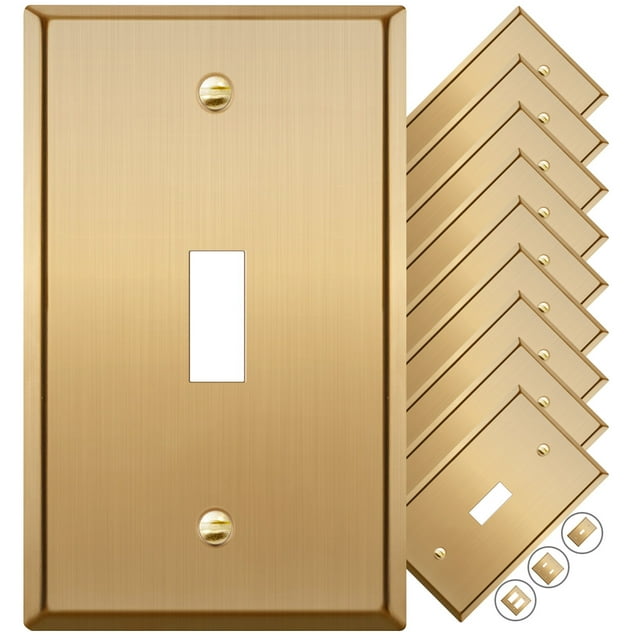 Free Shipping! Rio Salto Metal Gold Outlet Cover or Light Switch Cover ...