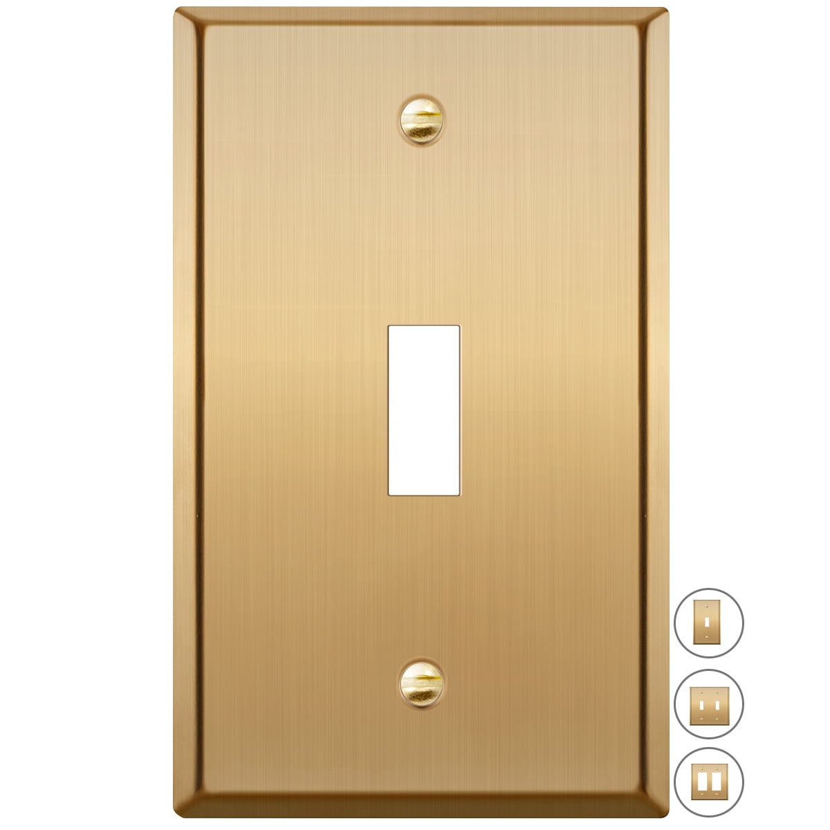 Rio Salto Metal Gold Toggle Light Switch Covers Wall Plate Single ...