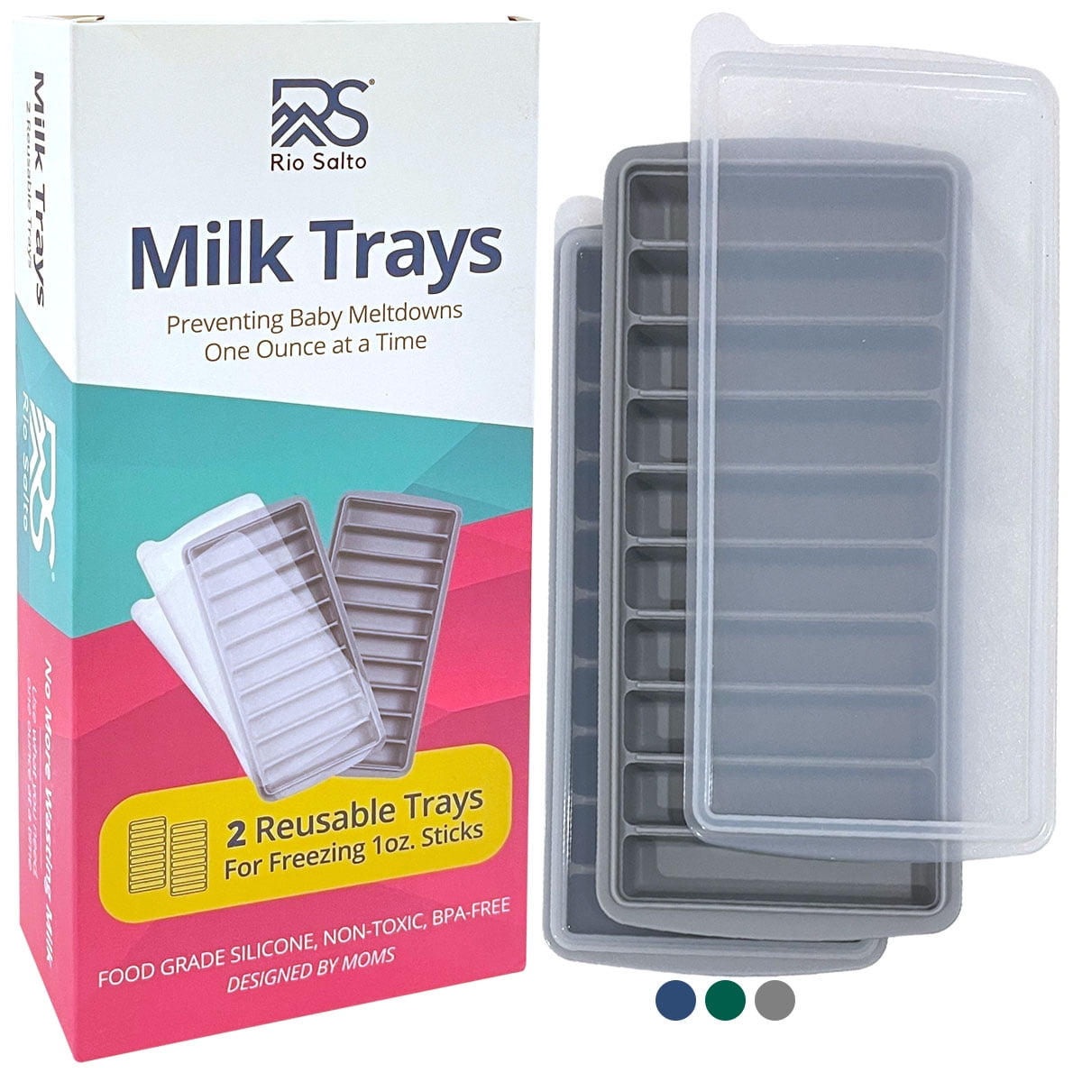 Rio Salto Reusable Breastmilk Freezer Trays, Milk and Baby Food Storage ...