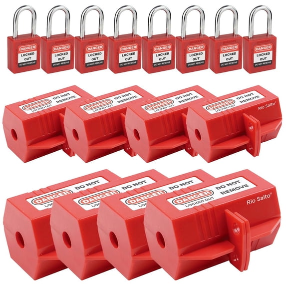 Rio Salto Plug Lock for Lockout Tagout Kit 16-Piece, For 220 Volt & 500 ...