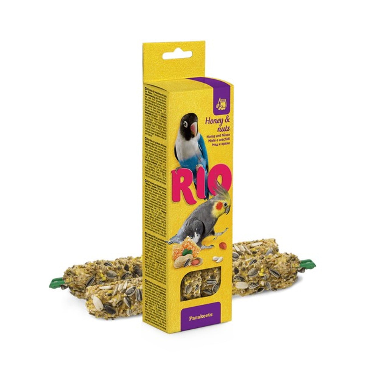 Rio Sticks for Parakeets with Honey and Nuts 2x75g Pack Bird Health ...