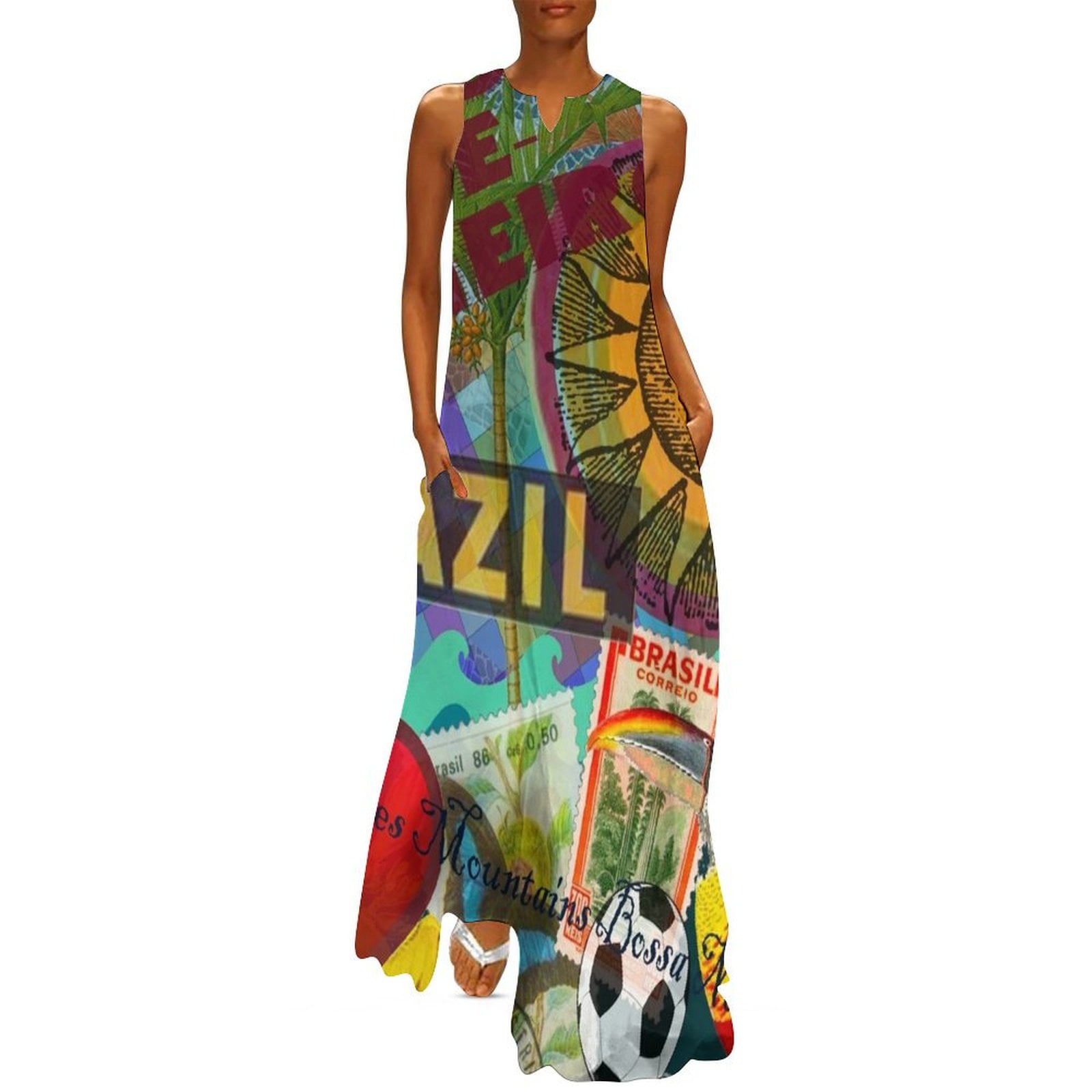 Rio de Janeiro Brazil Impanema Copacabana Long Dress Woman"s evening ...