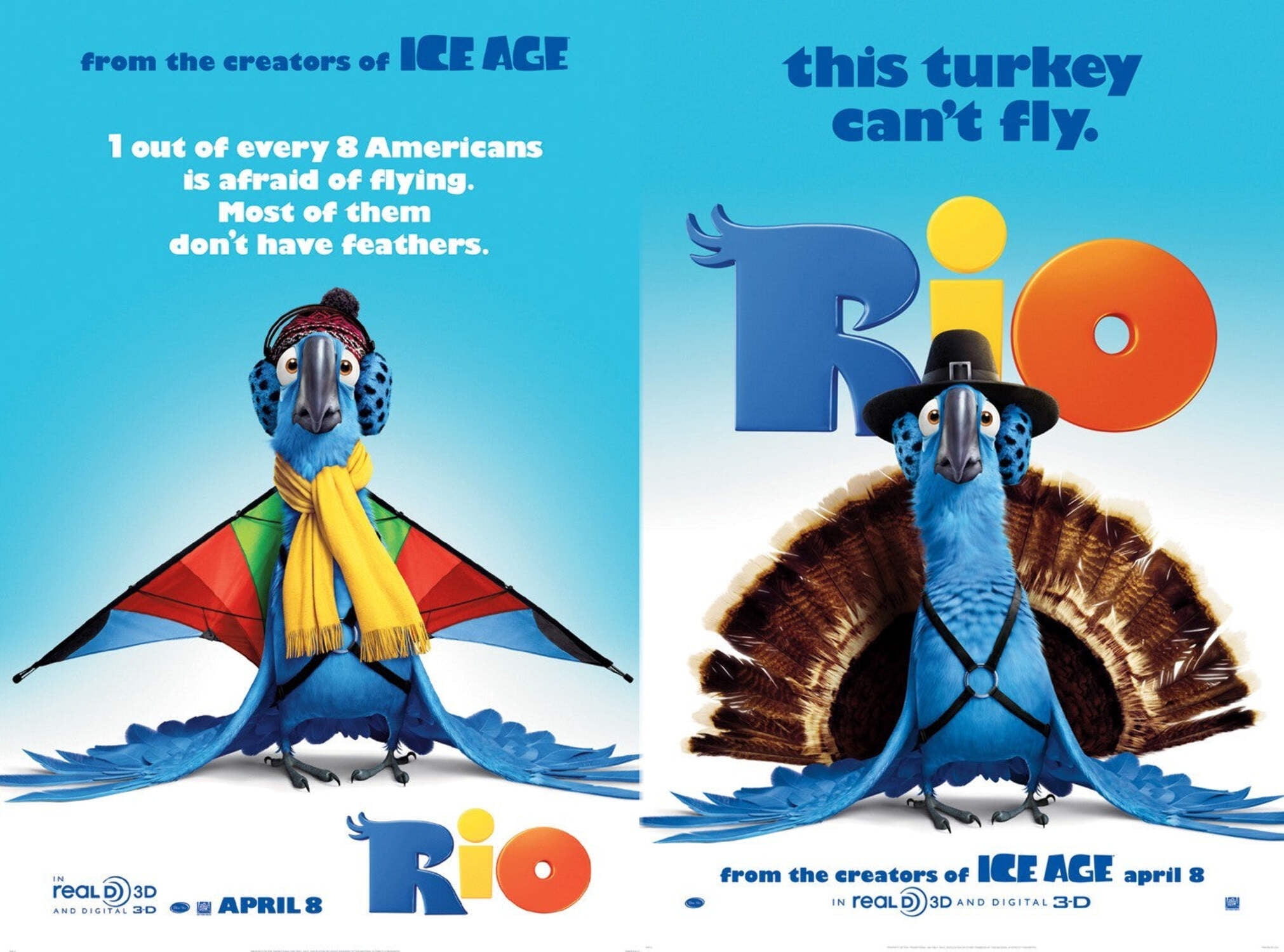 Rio mini 13x20 movie poster set (2) - Walmart.com