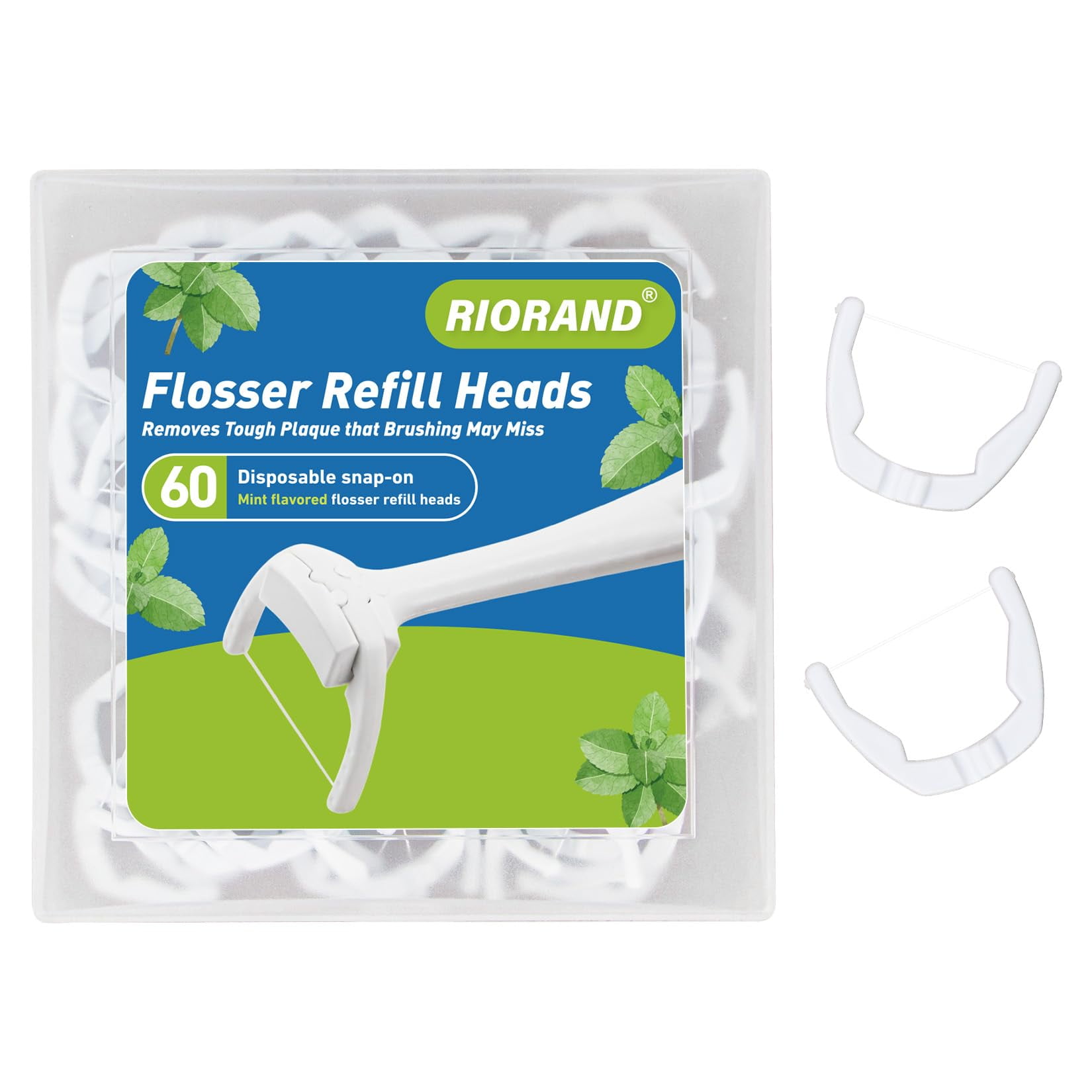 RioRand Ultraclean Access Flosser OIF8 Refill Heads, Deep Clean Teeth ...